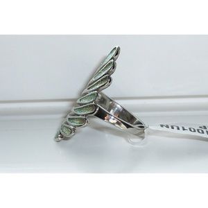 Jewelry | Stainless Steel Fan Ring With Iridescent Glitter | Poshmark